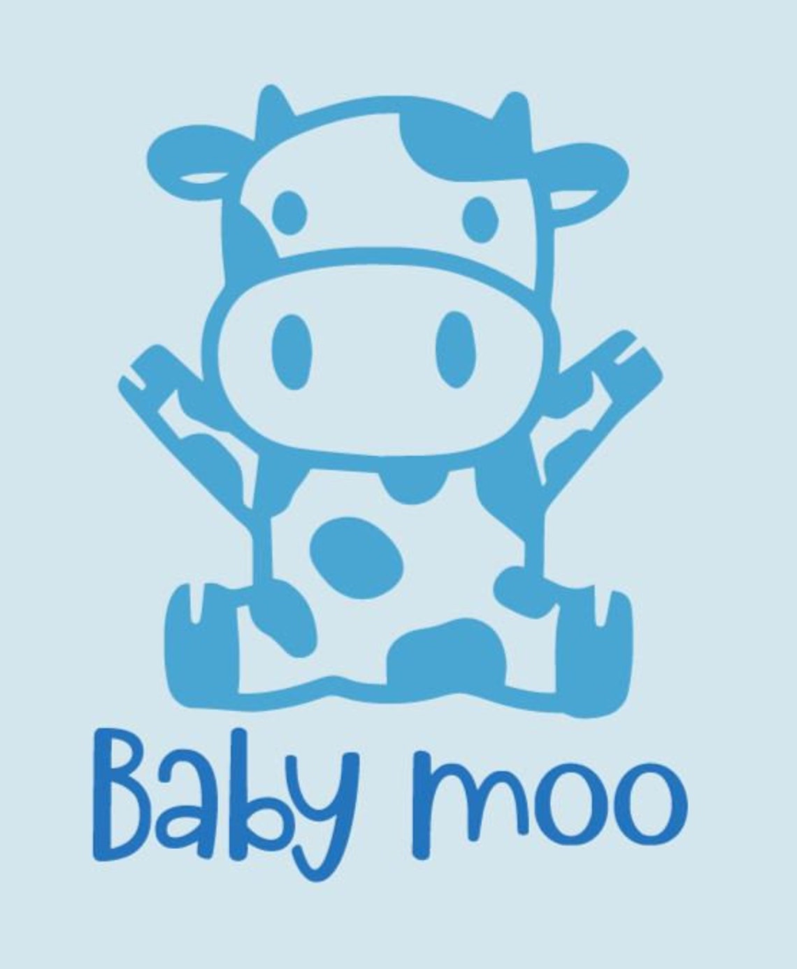 Baby moo SVG DXF fichiers png. Deux dessins inclus. - Etsy France