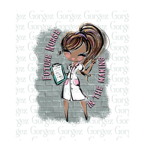 Future Nurse in the Making PNG 2. Nurse Student Studying - Etsy