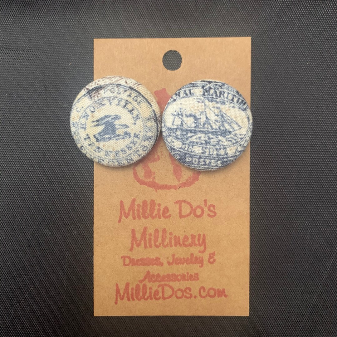 Postage Stamp Earrings for Pierced Ears Mix and Match 1.1 Inch 6 Styles ...