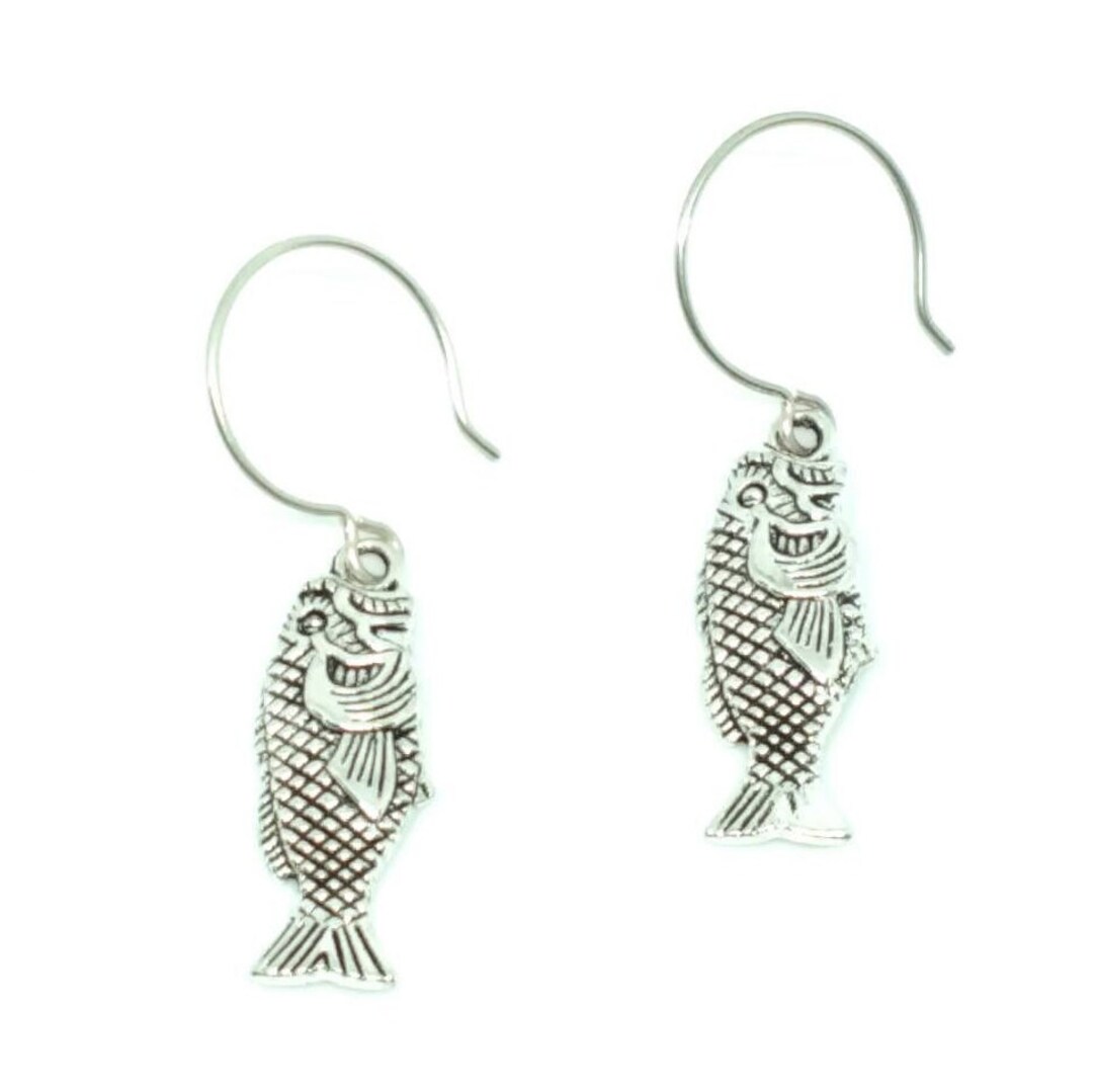 Bass Fish Charm Earrings - Etsy