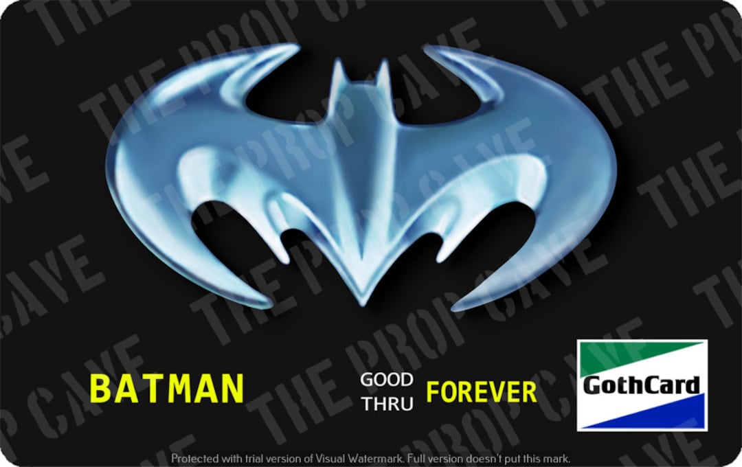 Batman's Credit Card From Batman and Robin Good Forever - Etsy Canada