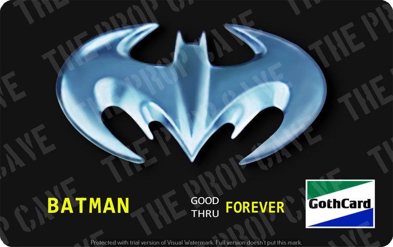 Batman's Credit Card From Batman and Robin Good Forever - Etsy