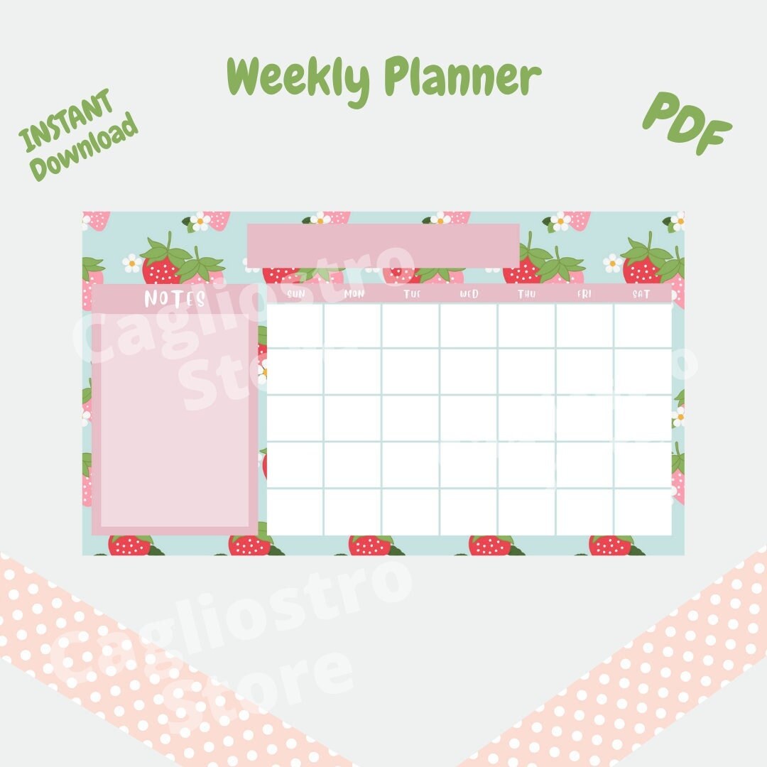 Calendars & Planners Paper & Party Supplies A5 PDF Digital Instant ...