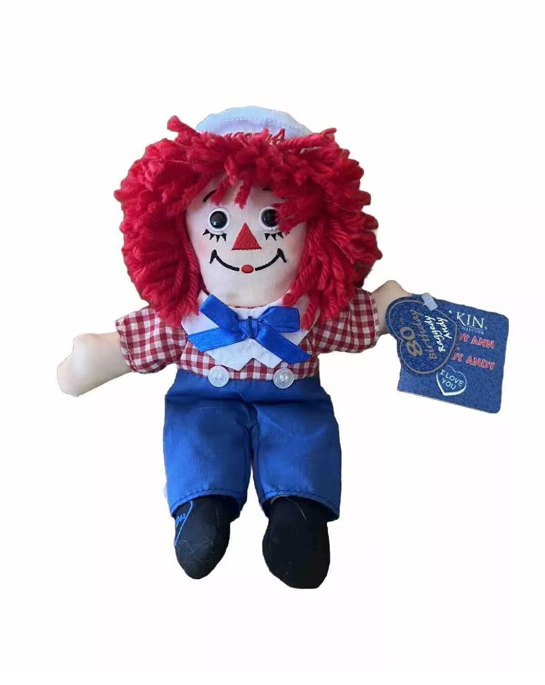 RAGGEDY ANDY Doll 8" Cloth Doll 80th Birthday Applause Dakin Collection ...