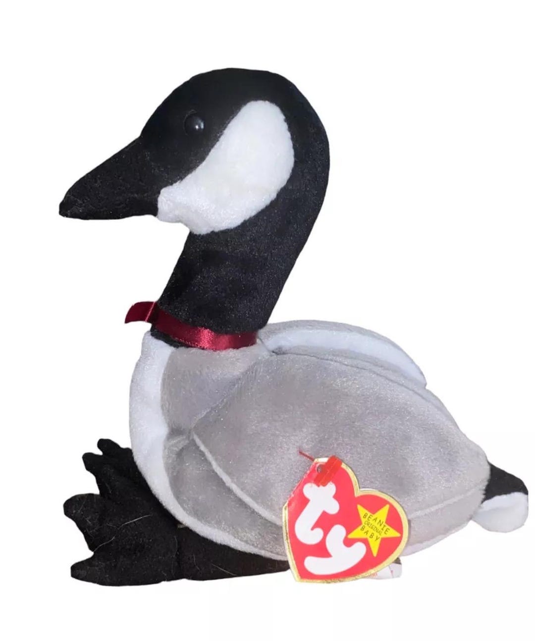TY Beanie Baby LOOSY the Goose 6 Inch Mwmts Stuffed Canadian Goose 1998 ...