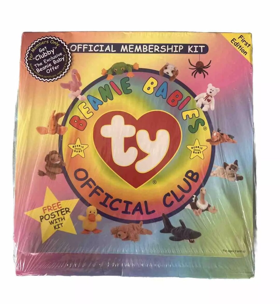 Ty Beanie Babies Official Club Membership Kit First Edition New Sealed ...