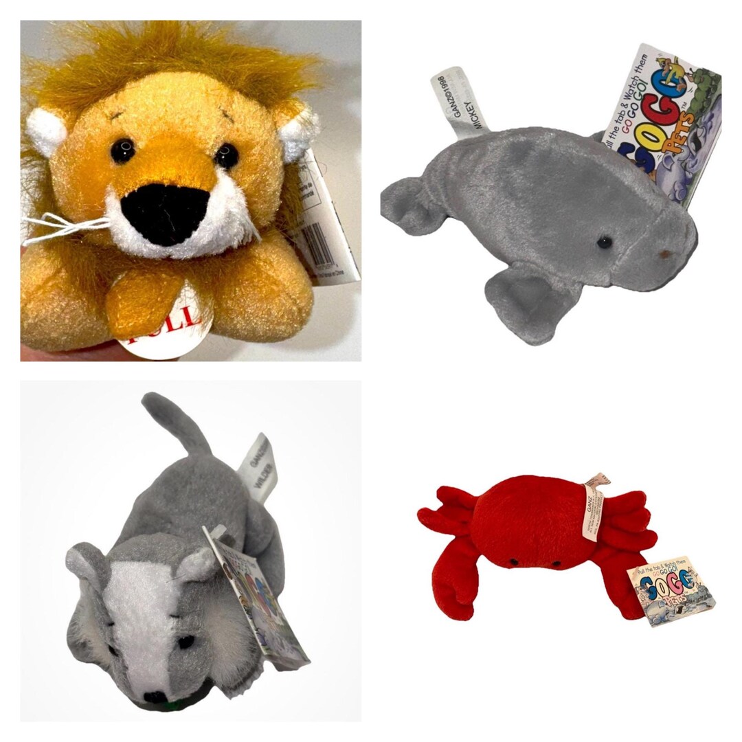 Ganz Gogo Pets Choose Lion, Fox, Crab and Manatee Plush Toys That ...