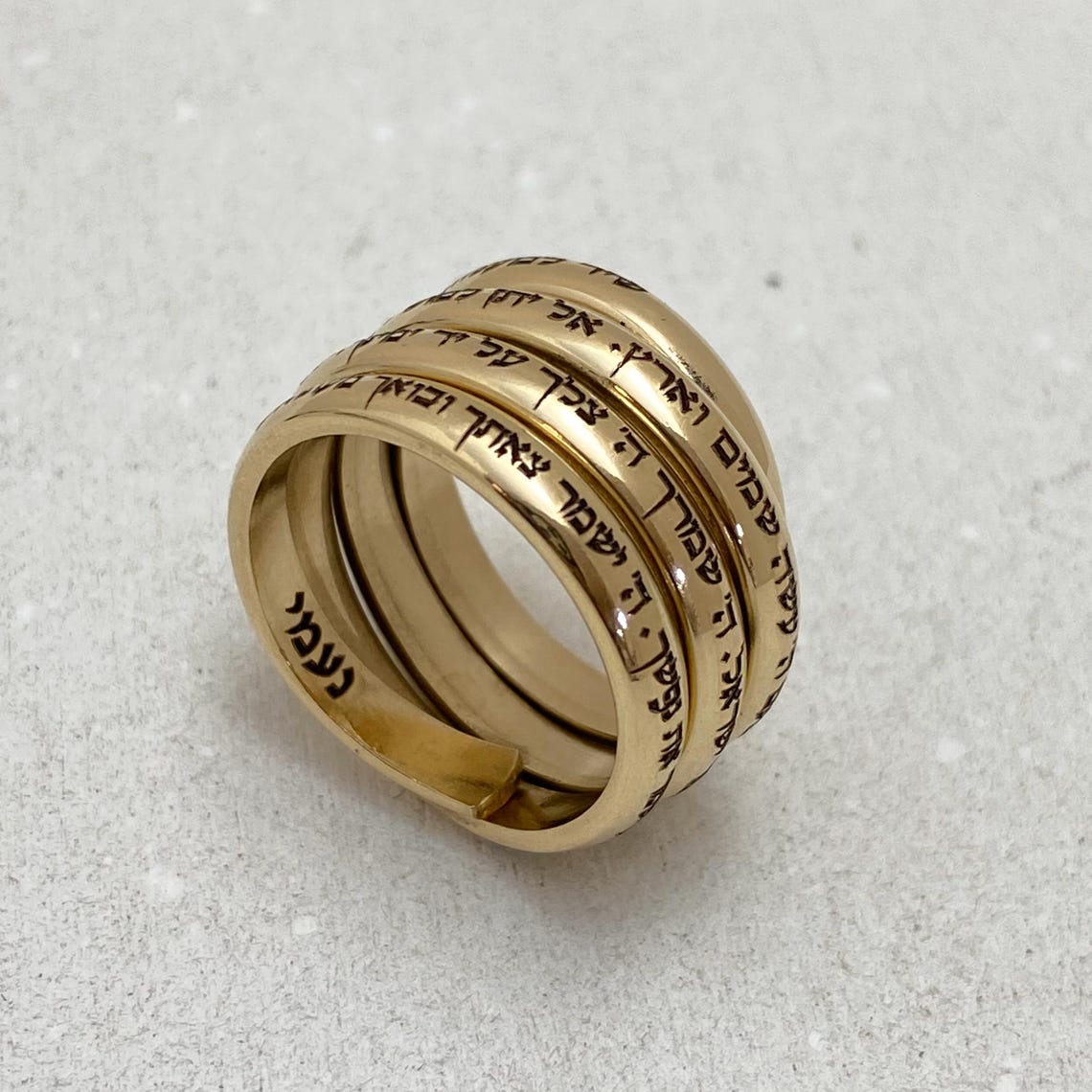 Hebrew Ring for Men, Psalm 121 Protection Prayer - Etsy