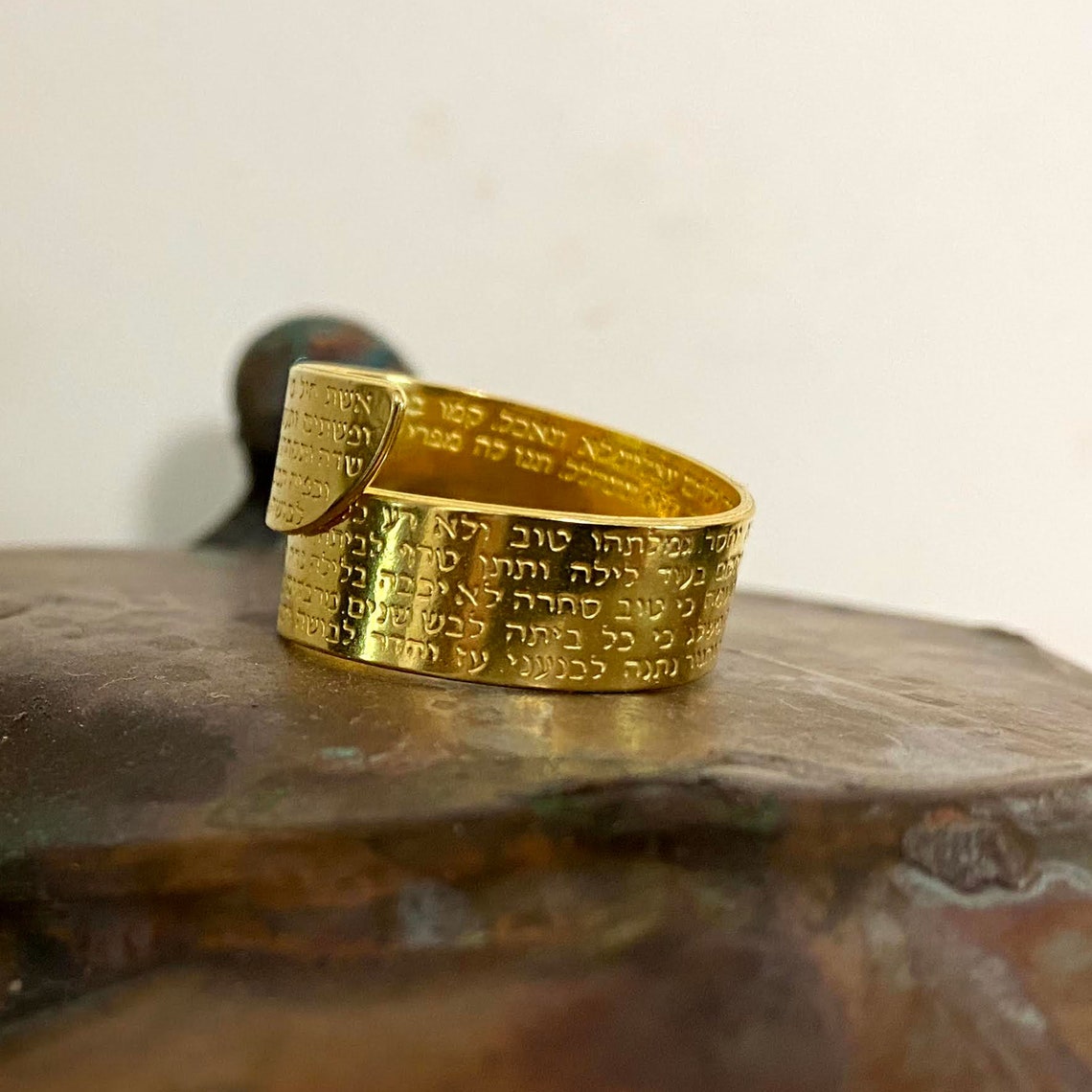 Jewish Ring for Women Engraved Ring Hebrew Ring Woman of | Etsy