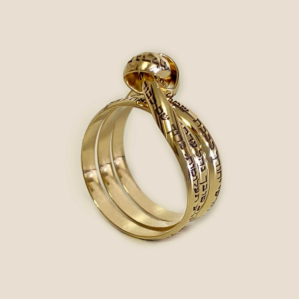 Kabbalah Ring Engraved With Ana Bekoach Prayer in Hebrew - Etsy