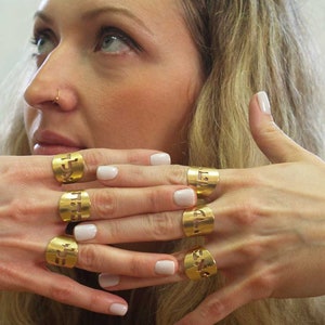 Kabbalah Gold Filled Names of God Ring for Defusing Negative Energy - Etsy