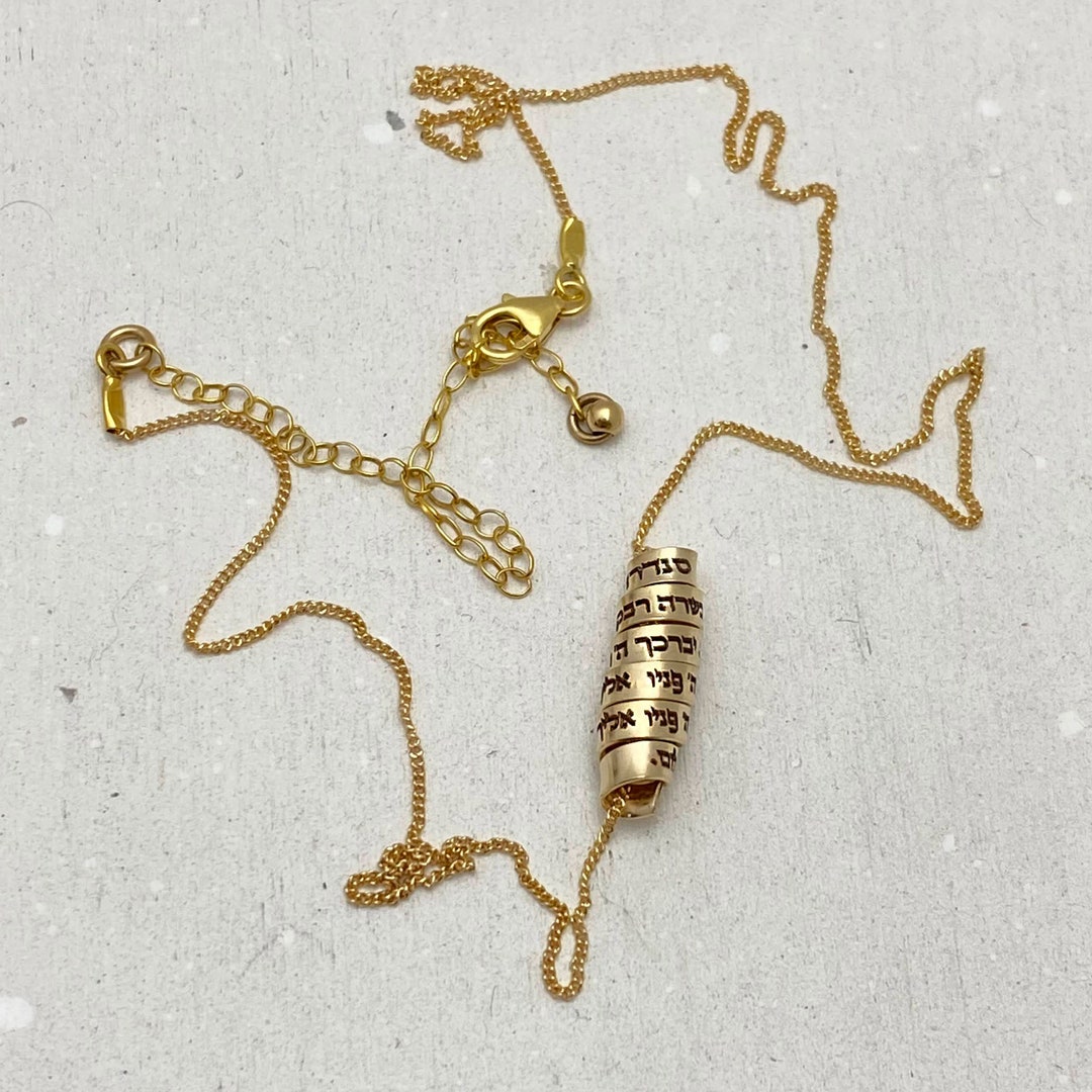 Personalized Engraved Blessing Gold Filled Necklace - Etsy