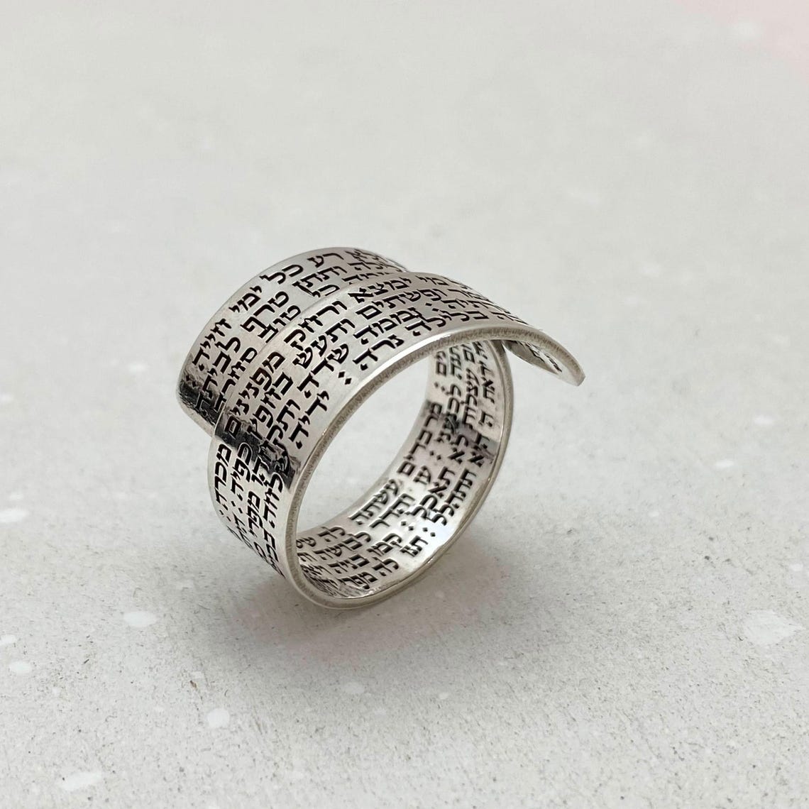 Hebrew Jewish Ring Women Engraved Silver Jewish Jewelry Woman of Valor ...