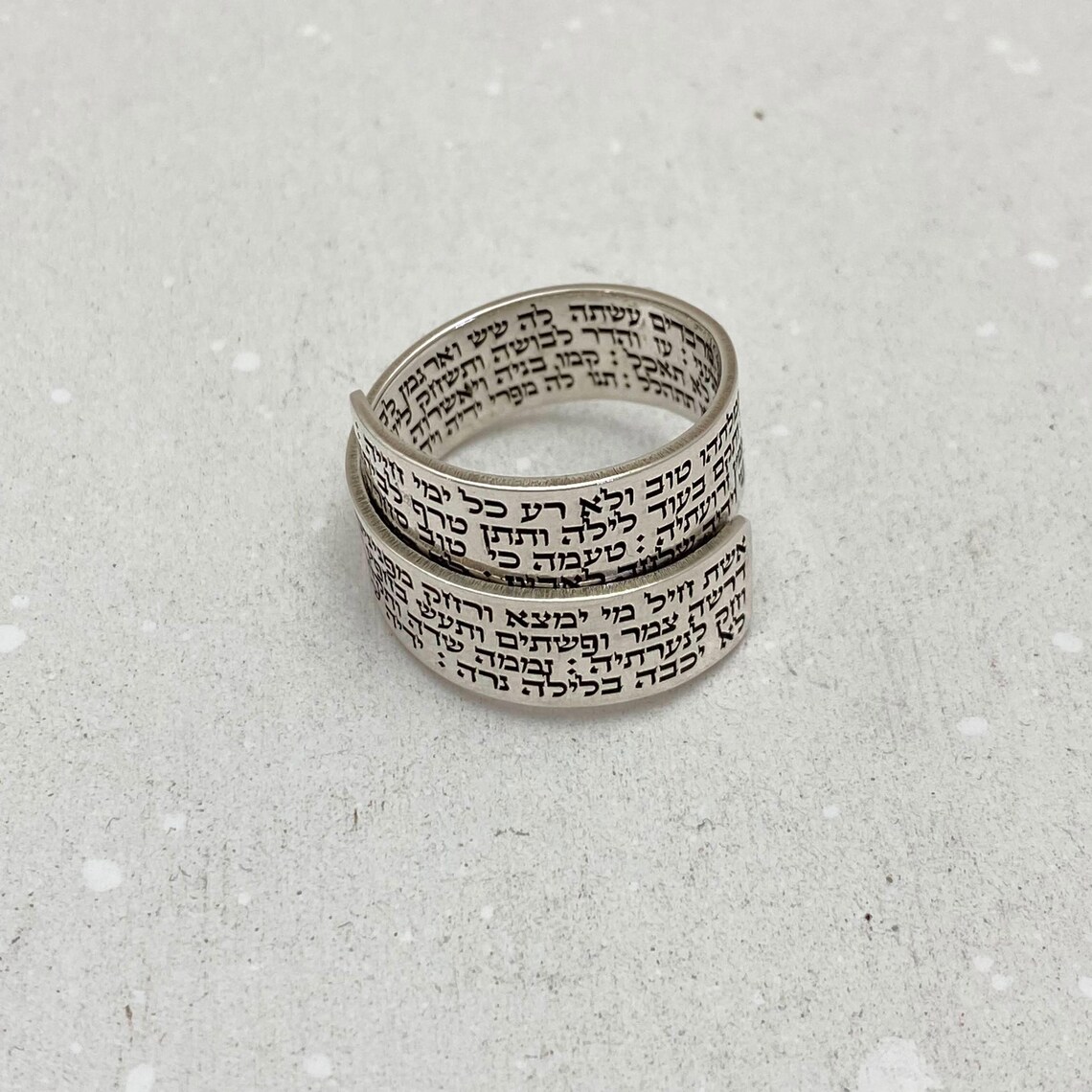 Hebrew Jewish Ring Women Engraved Silver Jewish Jewelry Woman of Valor ...