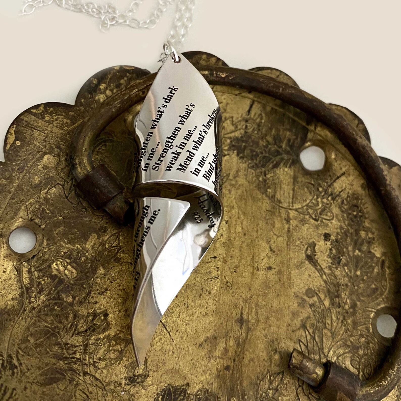 Personalized Custom Made Sterling Silver Pendant Necklace - Etsy