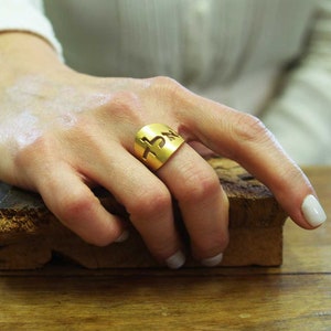 Kabbalah Gold Filled Names of God Ring for Defusing Negative Energy - Etsy