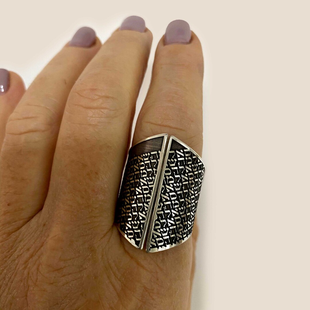 Kabbalah Hebrew Names of God Ring for Protection Prosperity and Healing ...