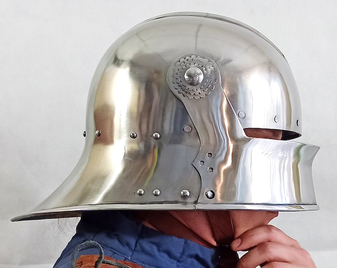 Helmet sallet 15th Century, Medieval English Sallet Helmet, Gothic ...