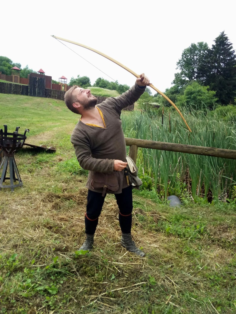 Traditional Straight Wooden Bow – Medieval SCA Larp Style Selfbow for ...