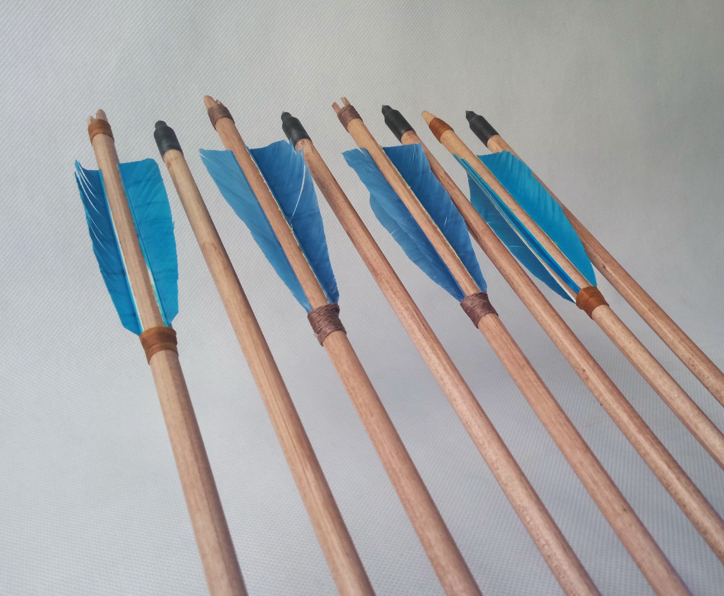 Archery Arrows Sports ELONG OUTDOOR 30 32 Inch Wooden Feather Arrows 4 ...