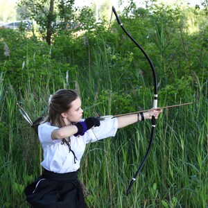 Traditional Bow Hankyu half-yumi, Japanese Black Kyudo Bow, 半弓 Kyujutsu ...