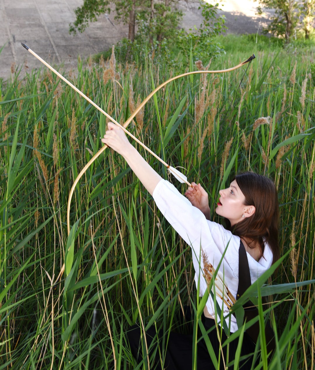 Short Traditional Wooden Recurve Bow – Nomad Mounted Archery Style – 53 ...