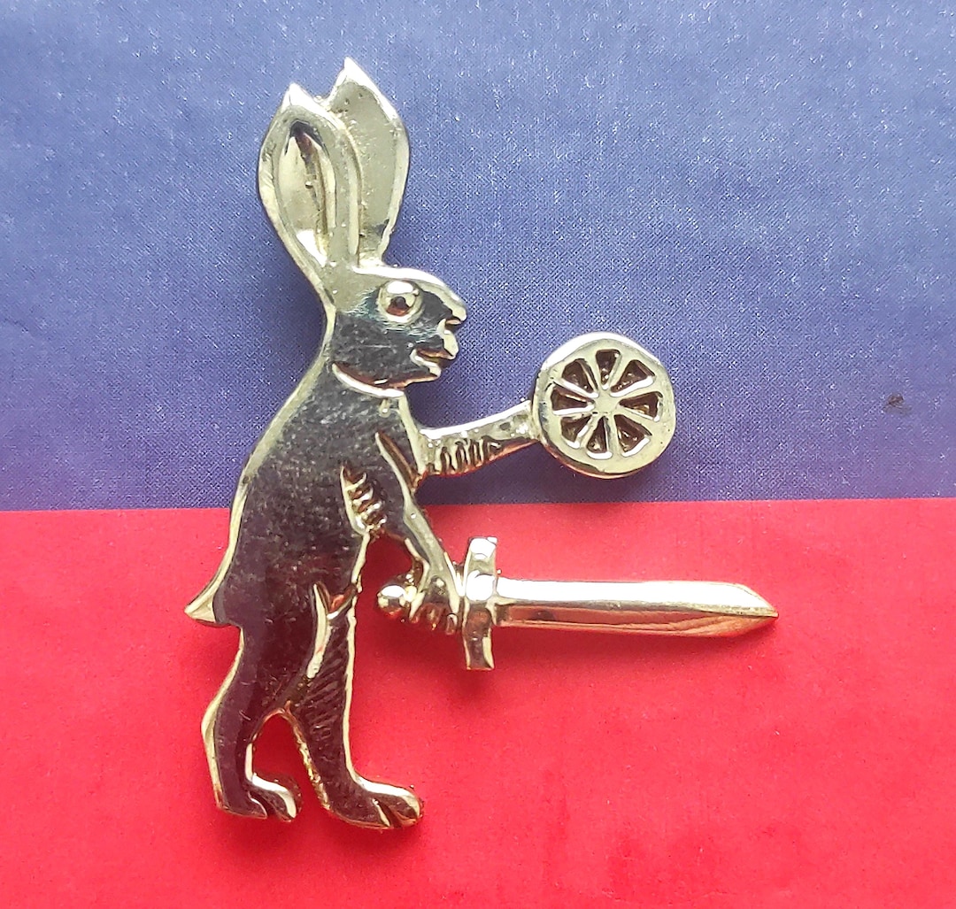Rabbit Knight Badge Replica, 13th Century Brass Token, Authentic ...