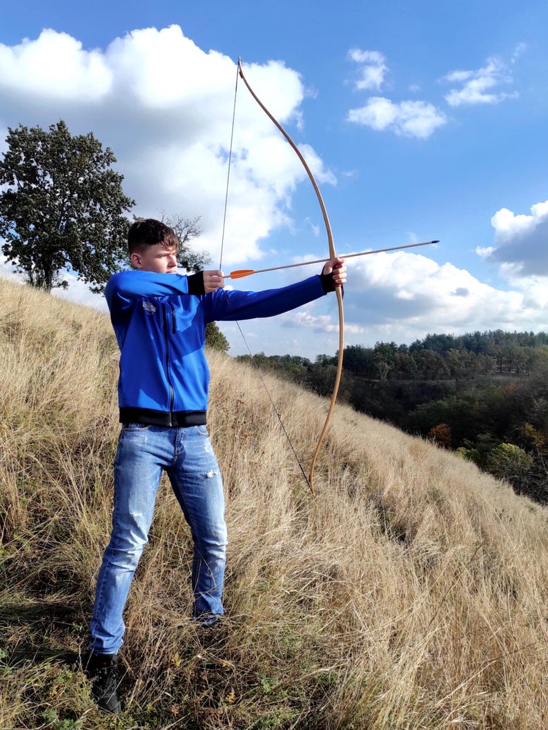 Medieval Wooden Longbow – Traditional Handcrafted Selfbow for Archery ...