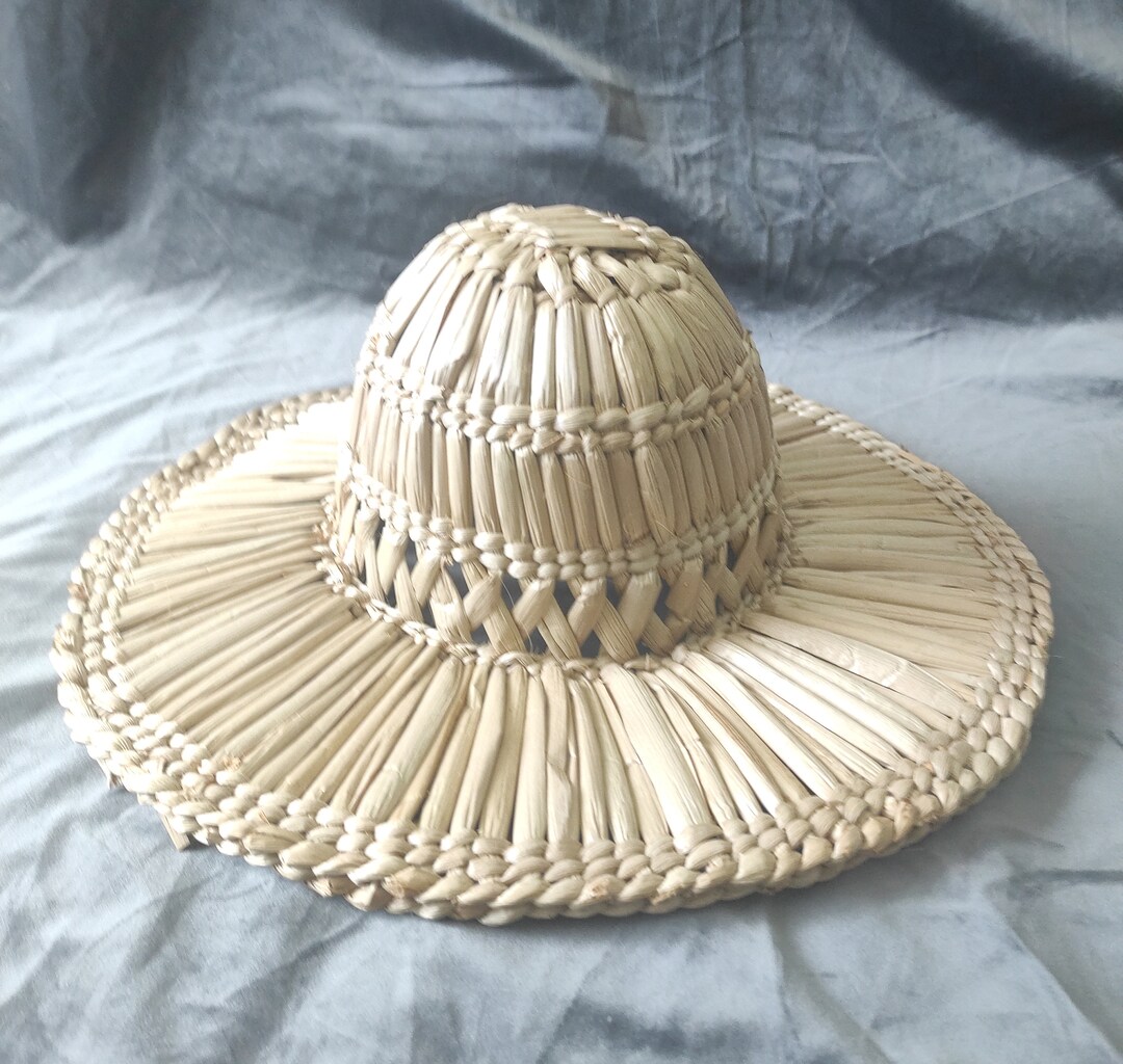 LARP Summer Headgear, Woven Reedmace Hat of SCA Medieval Reenactors ...