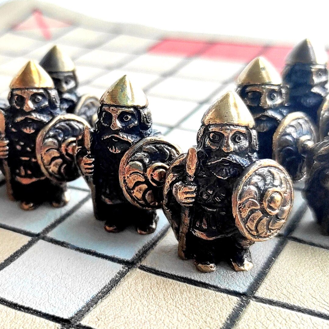 Viking Chess Luxury Set – Handmade Bronze Tablut Warriors (light & Dark ...