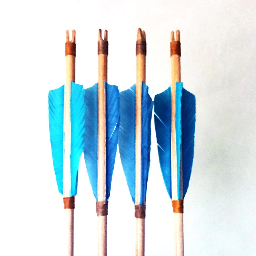 Fantasy Wooden Arrows – Blue Feather LARP & Cosplay or Role-play ...