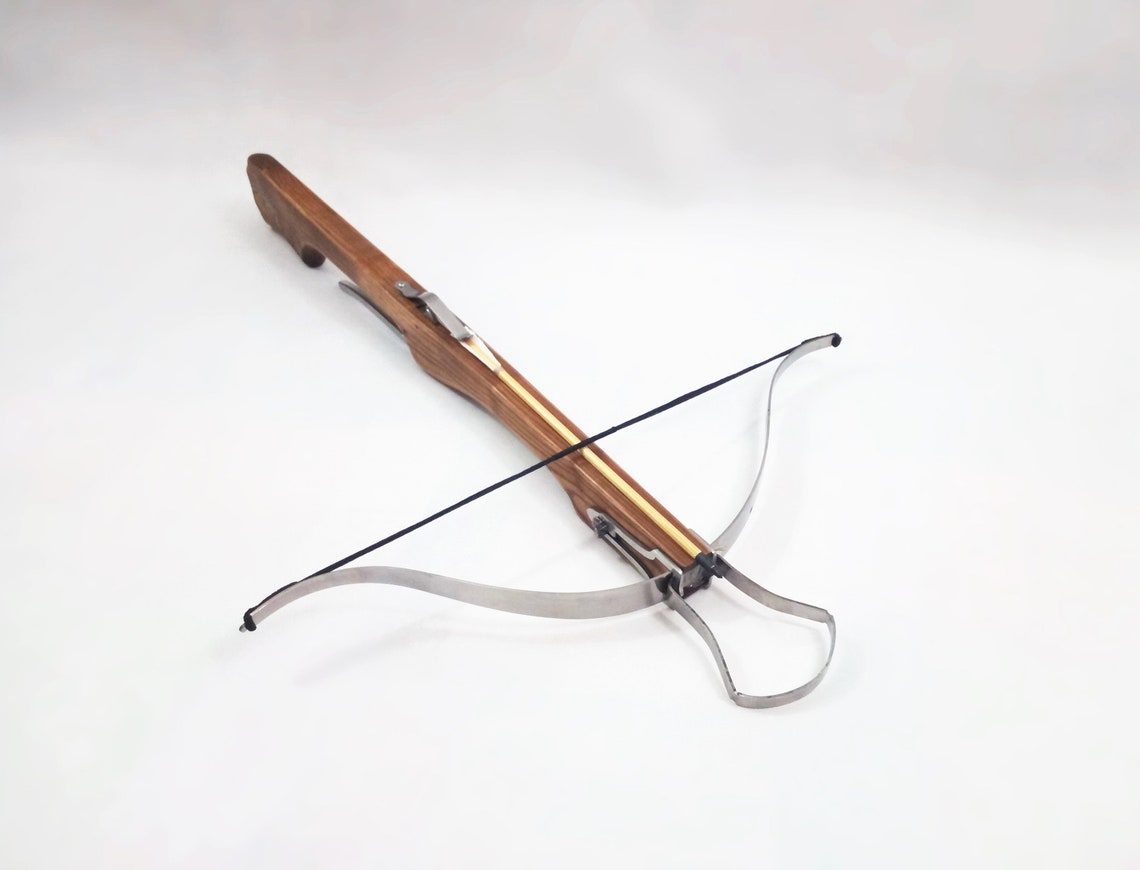 Medieval Ranged Crossbow Real Wooden Crossbow with Steel Bow | Etsy