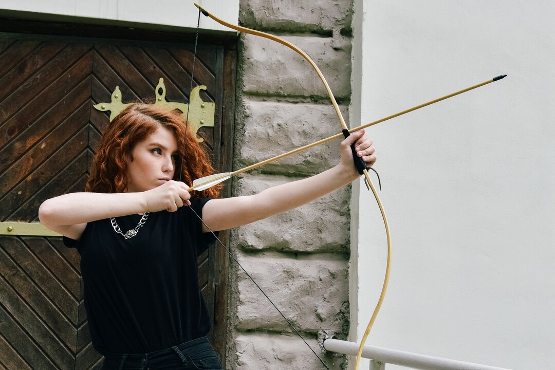 Recurve Bow Small for Traditional Archery, 50inch Wooden-bamboo Bow ...