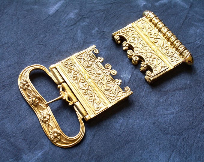 14th - 15th Century Knightly Plaque Belt - Blue With St. George and ...