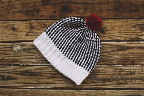 Crochet striped hat pattern | Etsy