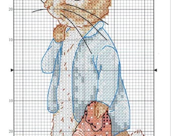 Peter Rabbit - Cross Stitch Pattern + Bonus Matching Print, Beatrix ...