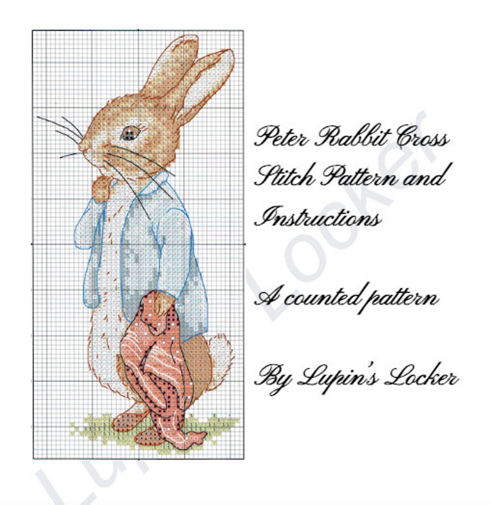 Beatrix Potter Peter Rabbit Cross Stitch Pattern Download PDF - Etsy