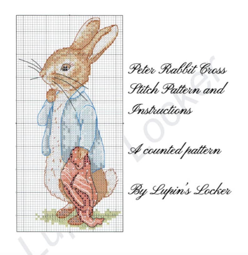 Beatrix Potter Peter Rabbit Cross Stitch Pattern Download PDF - Etsy