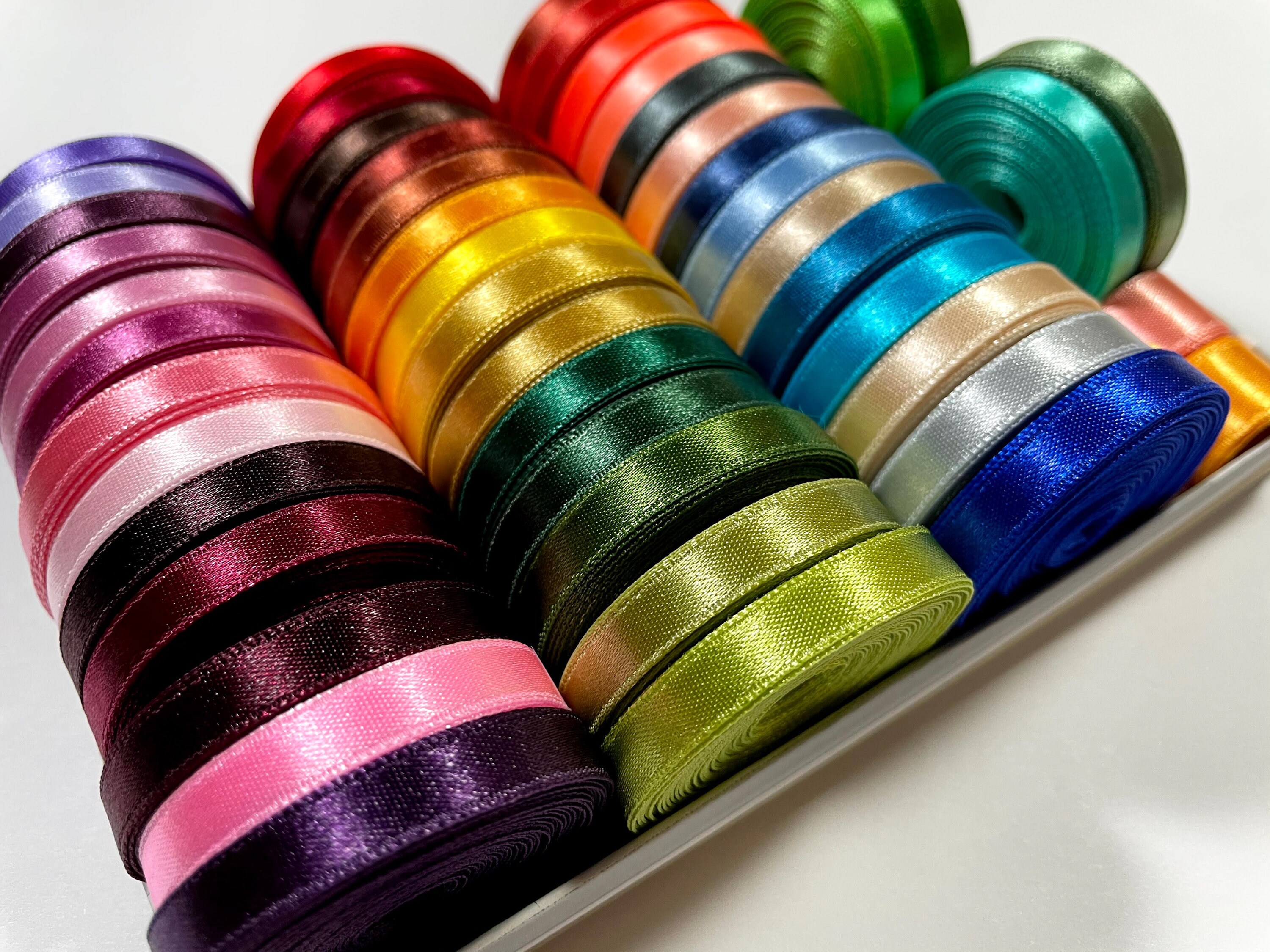 satin-ribbons-width-1-4-inches-or-0-6-cm-set-of-45-colors-etsy