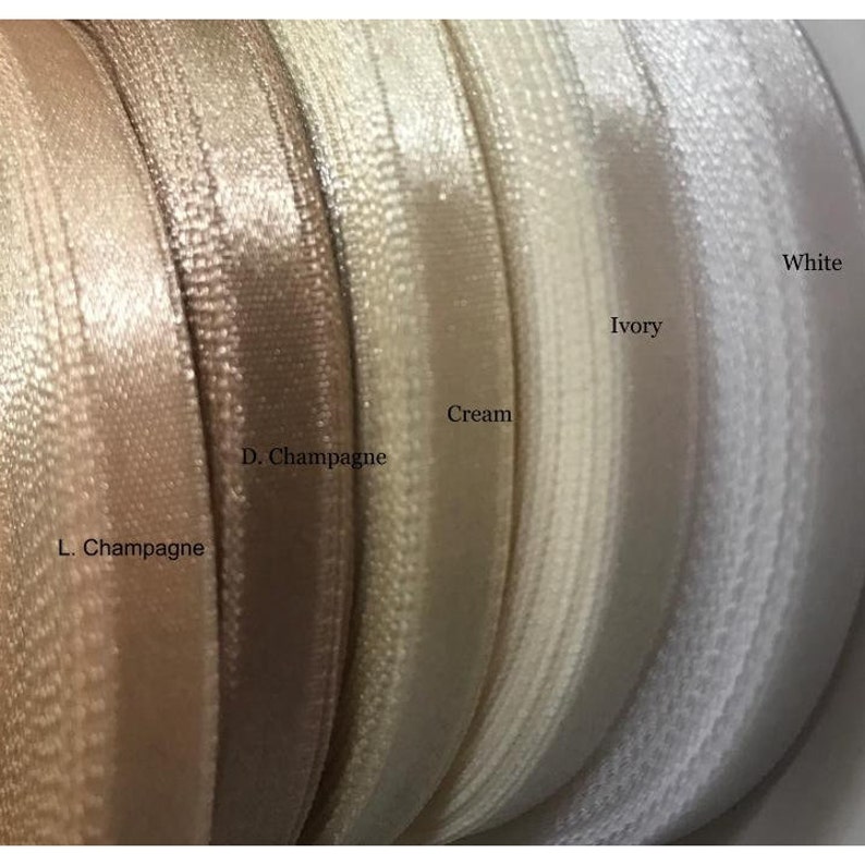 Light Champagne Gold Satin Ribbon/ Width 1/8 inches 0.3 cm/ | Etsy
