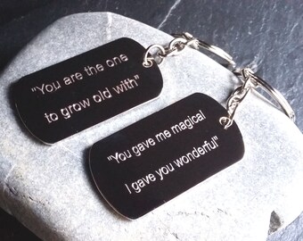 Quote keyring | Etsy
