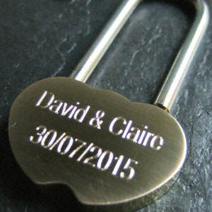 Engraved Solid Brass Personalised Padlock - Lock Your Love - Forever ...