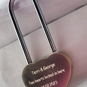 Engraved Solid Brass Personalised Padlock Lock Your Love Forever Lock ...