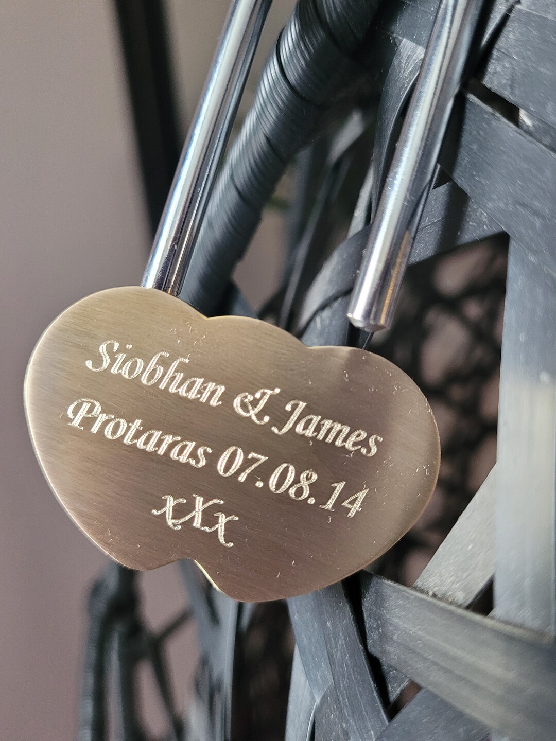 Engraved Solid Brass Personalised Padlock Lock Your Love Forever Lock ...