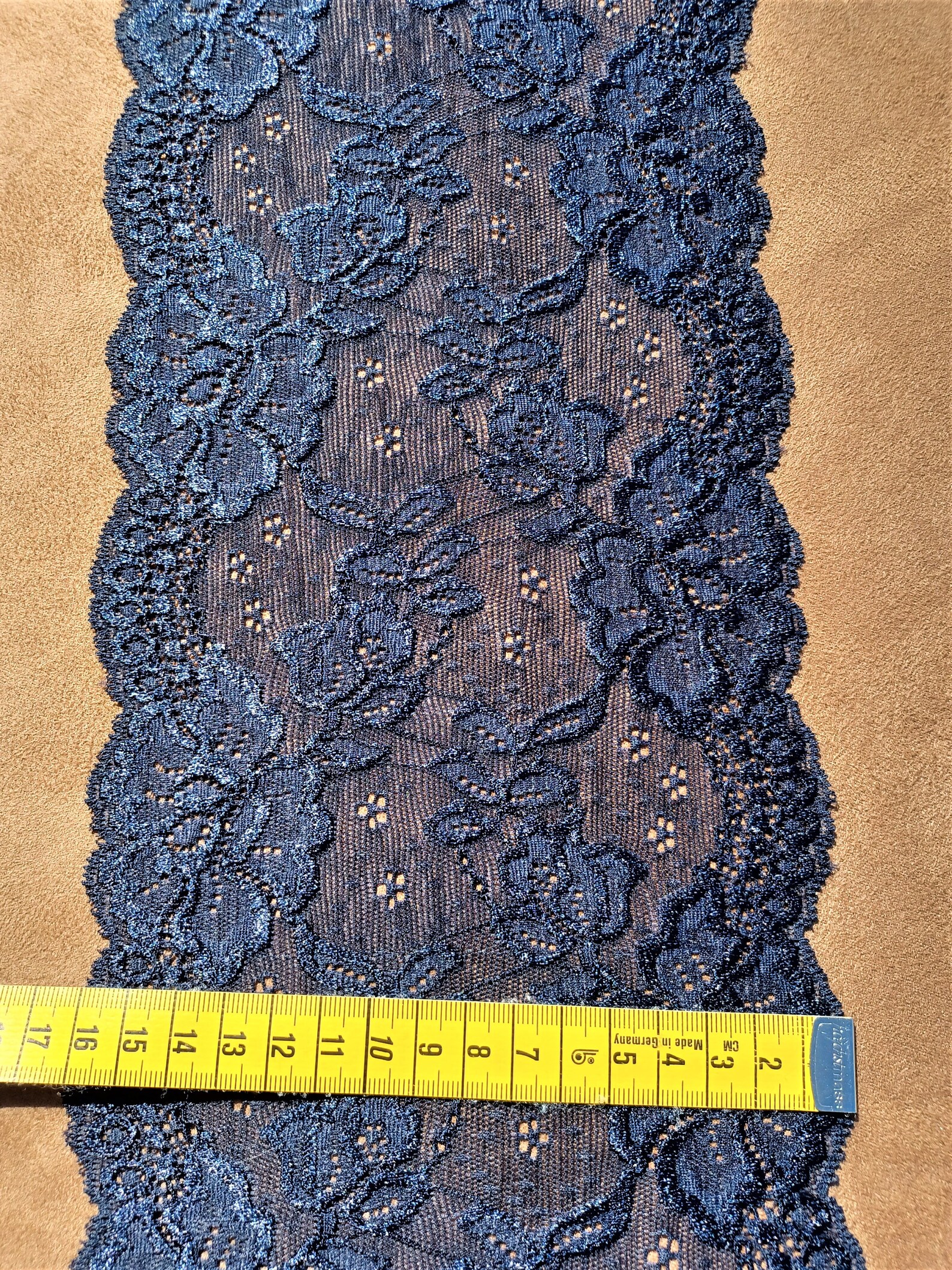 Elastic Lace Midnight Blue Sold by the Meter 1 M. Lace - Etsy