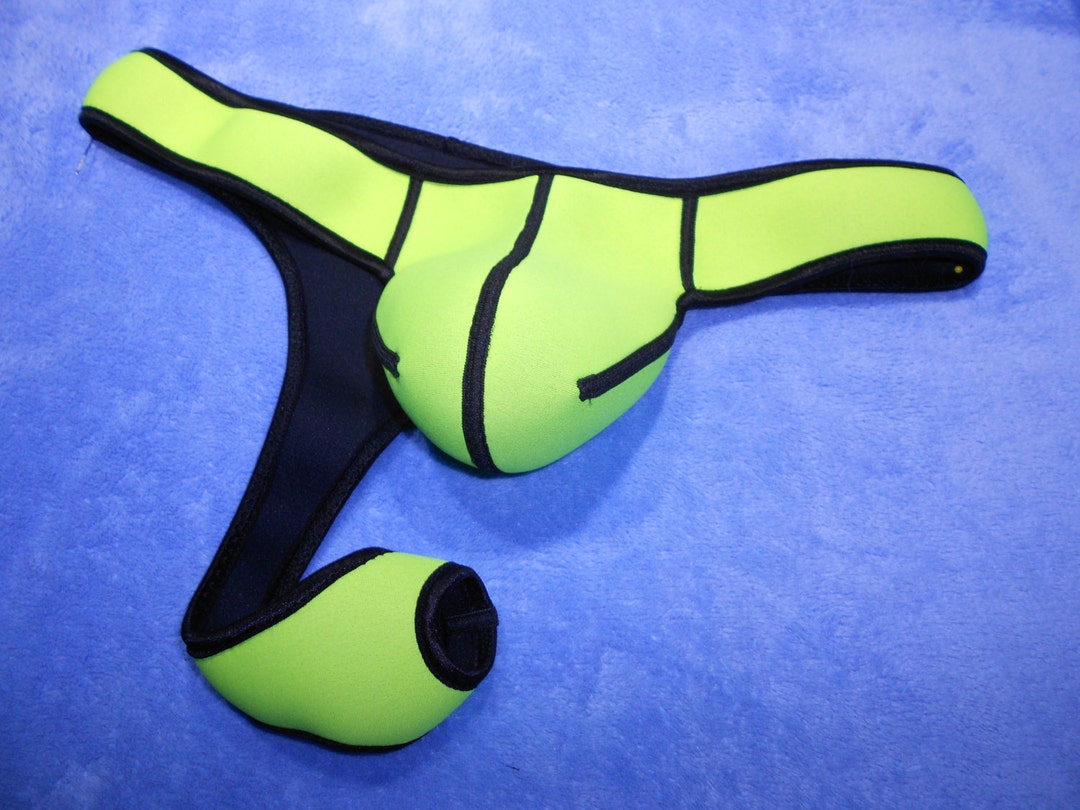 Men's Lingerie Lasso String Neon Yellow G-sting Sexy Clubwear Gay Toy 3 ...