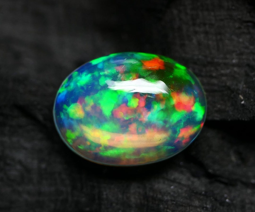 3.20 Cts Natural Ethiopian Opal Oval Cabochon, Opal, 10x13 MM Loose Gemstone Making Jewelry. - Etsy