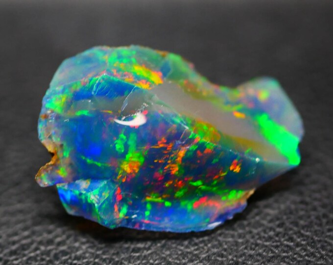 5.30ct Ethiopian Black Opal Rough, Rainbow Welo Fire Opal - Etsy