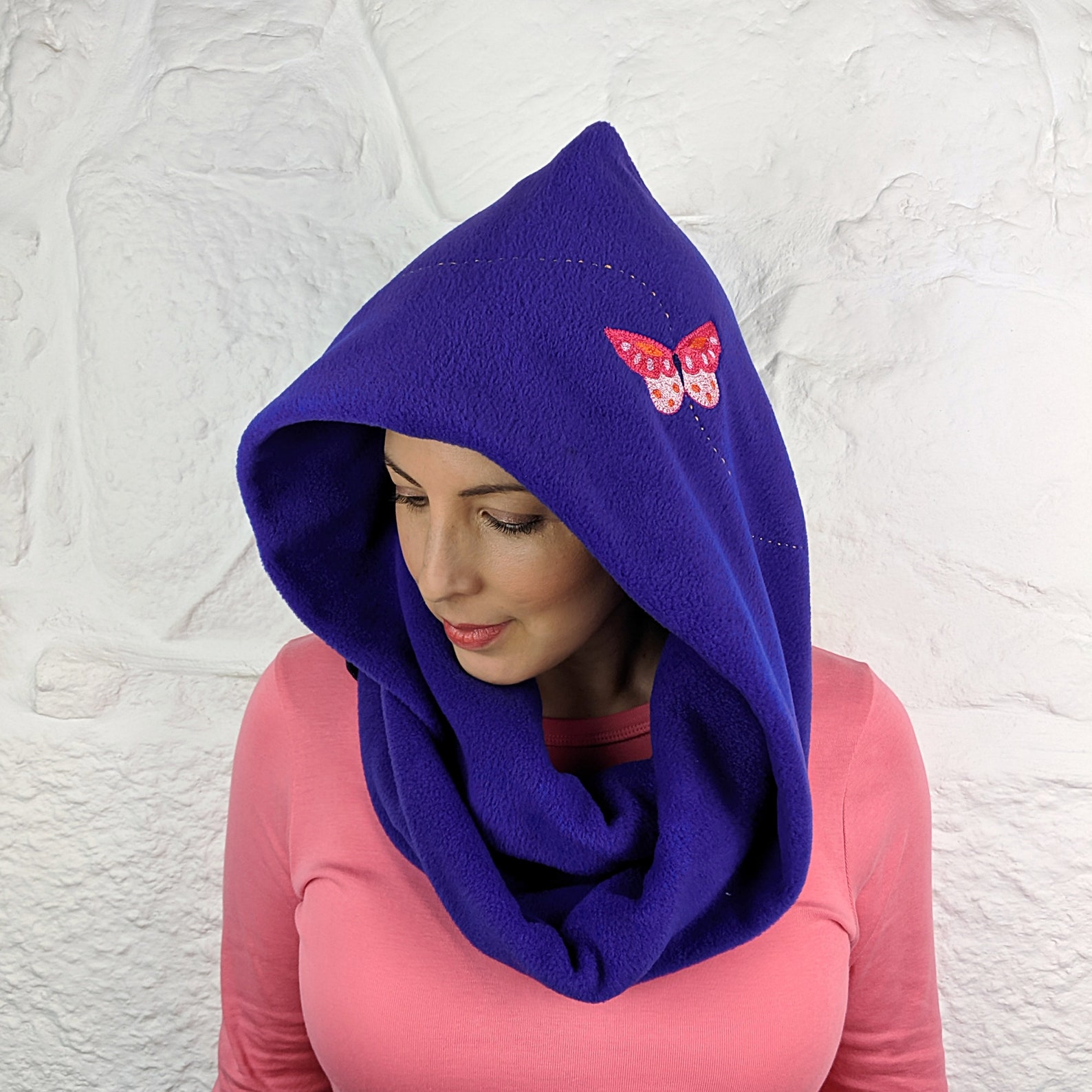 Bufanda con capucha púrpura / Capucha Snood de mujer / Bufanda de ...