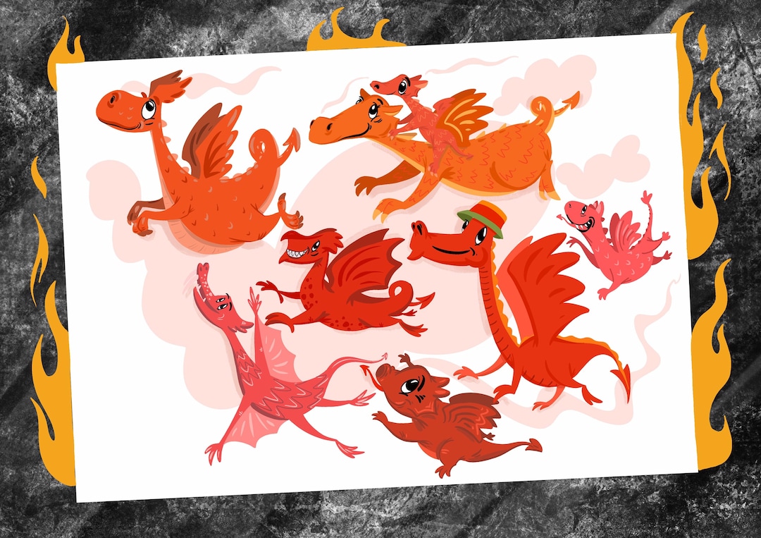 Welsh Creature Series Welsh Dragons - Etsy
